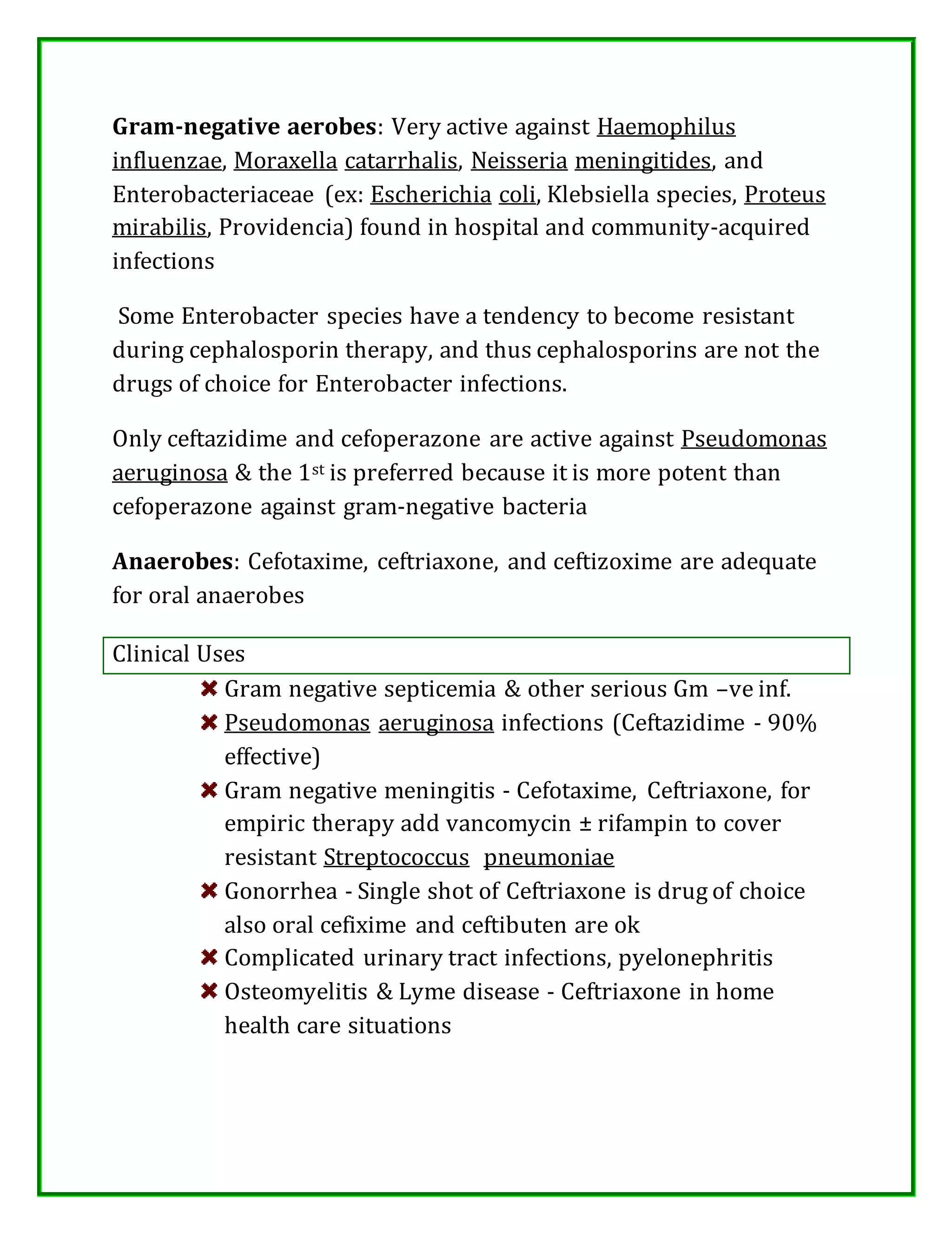 3rd generation cephalosporins | DOCX