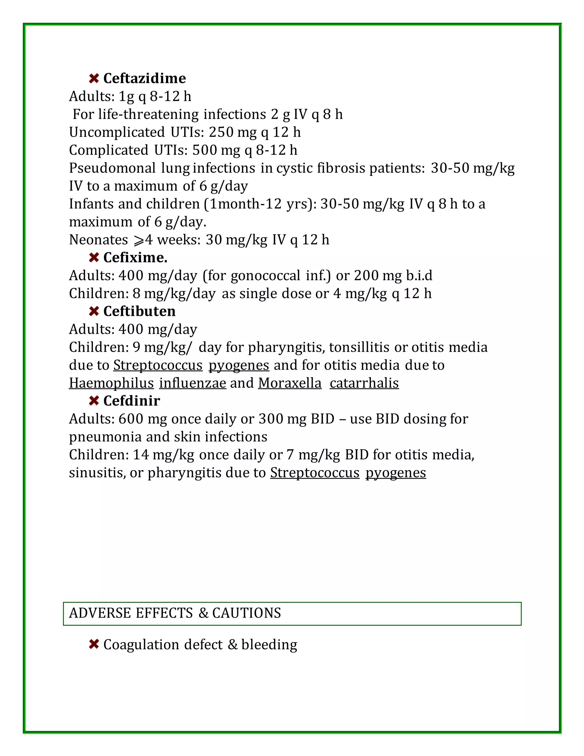 3rd generation cephalosporins | DOCX