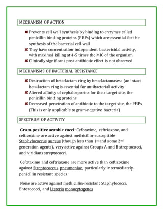 3rd generation cephalosporins | DOCX