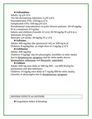 3rd generation cephalosporins | DOCX
