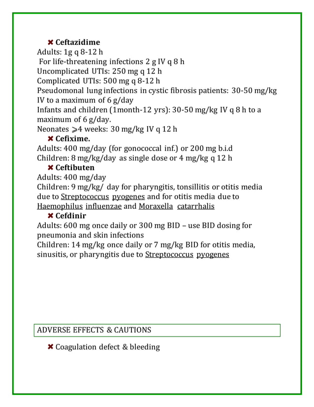 3rd generation cephalosporins | DOCX | Infectious Diseases | Diseases ...