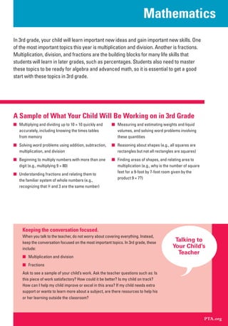 3rd grade--Parent's Guide to Student Success | PDF