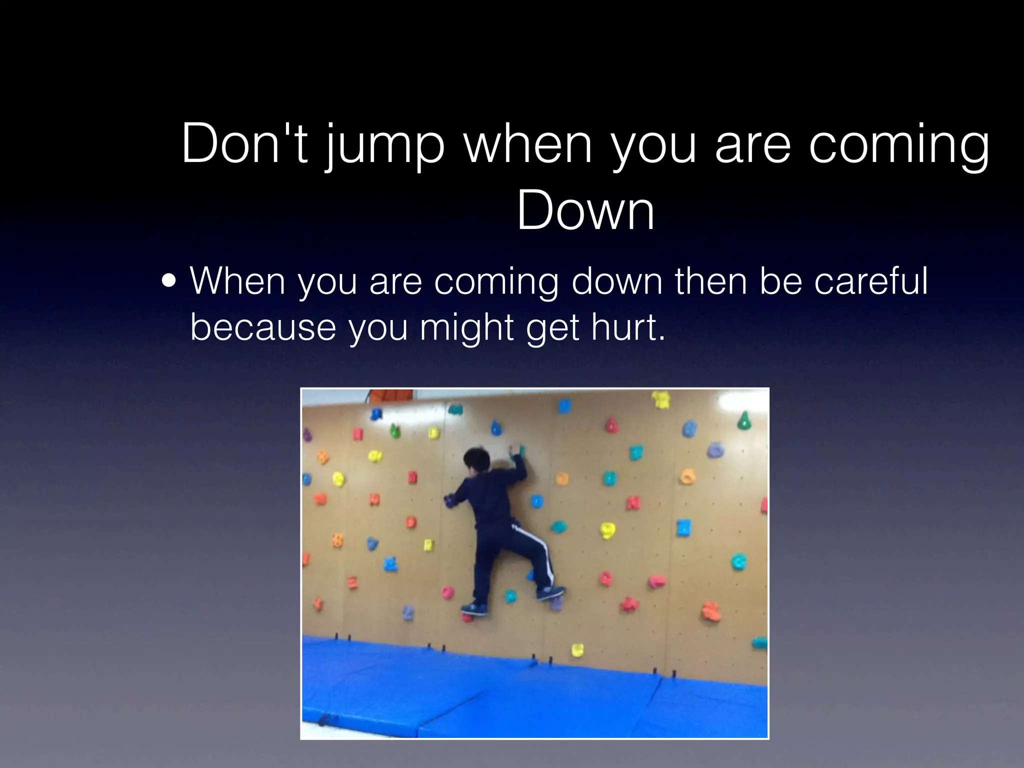 3rd grade climbing rules | KEY