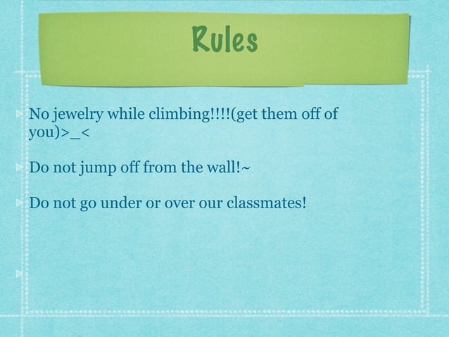 3rd grade climbing rules | PPT