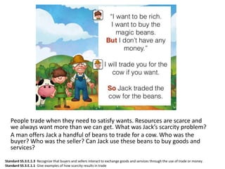 Jack and the Beanstalk Barter and Money | PPTX