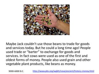 Jack and the Beanstalk Barter and Money | PPTX