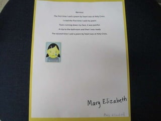 Holy Cross 3rd grade poetry | PPTX