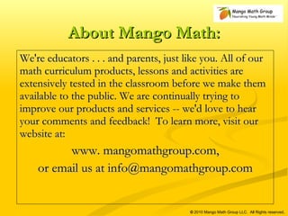 3rd Grade Math Activity: Metric Mango Tree (measurement; number sense) | PPT