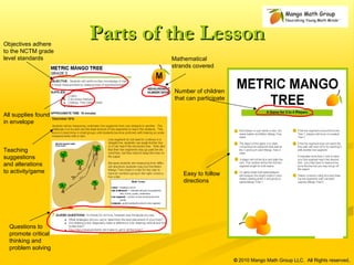 3rd Grade Math Activity: Metric Mango Tree (measurement; number sense ...