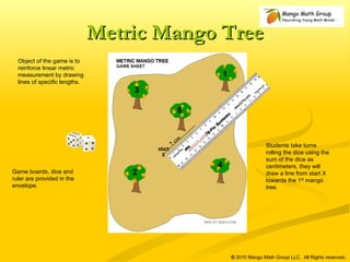 3rd Grade Math Activity: Metric Mango Tree (measurement; number sense ...