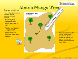 3rd Grade Math Activity: Metric Mango Tree (measurement; number sense) | PPT