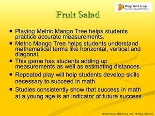 3rd Grade Math Activity: Metric Mango Tree (measurement; number sense ...