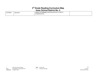 Third Grade Reading Curriculum Map 2011 2012 | PDF