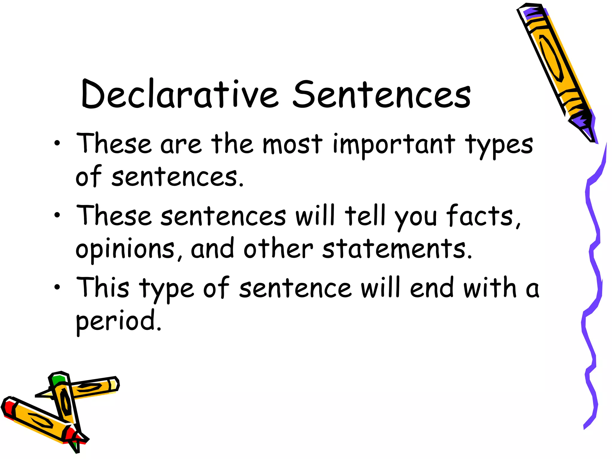 Grade 3 - Types of Sentences | PPT
