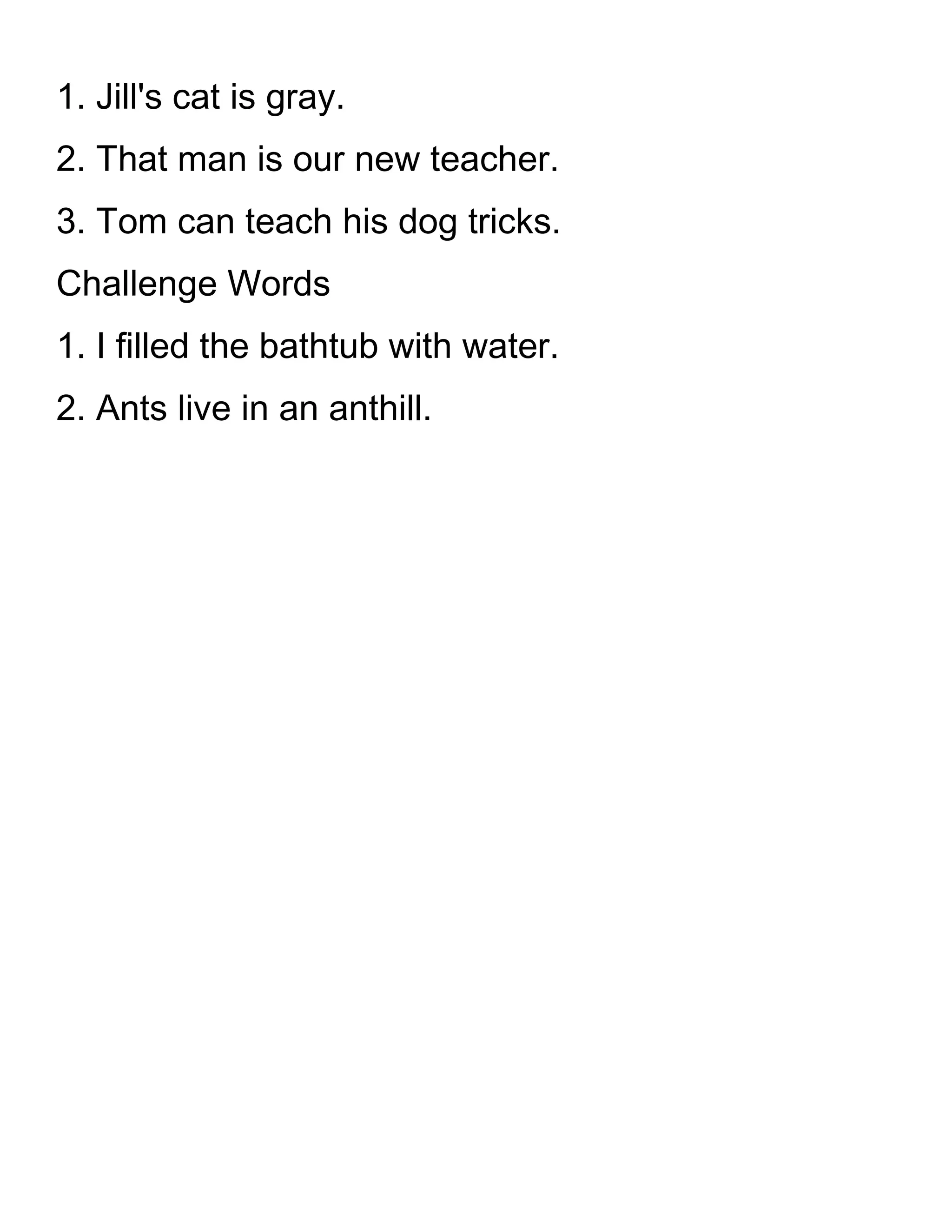 3rd Grade Unit 1 1 Dictation | DOC