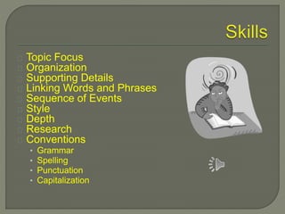 3rd grade writing expectations final | PPTX