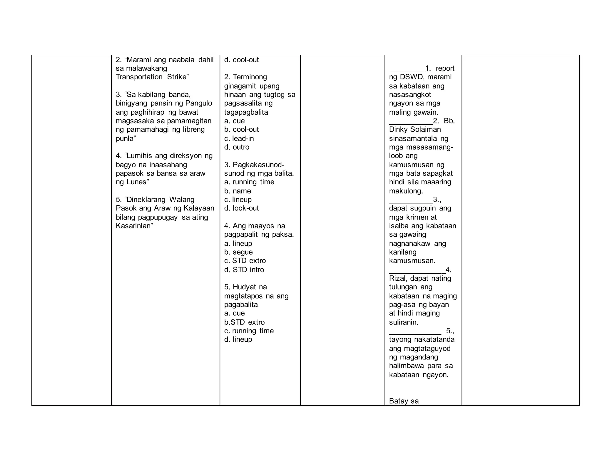 3rd gradingdll brodkast midya | DOCX