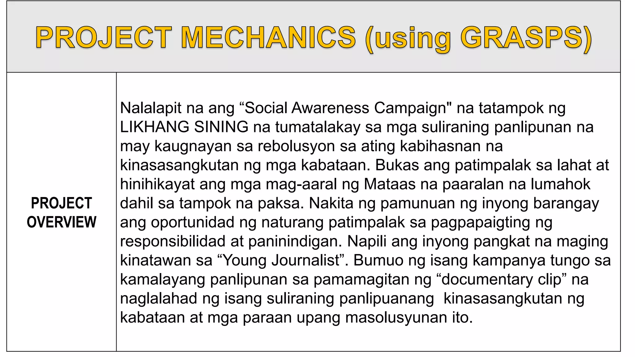 3rd GRASPS Project Report | PPTX