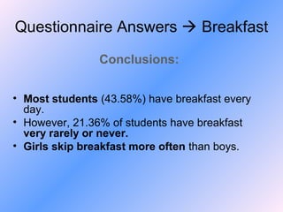 3rd Gymnasium of Mytilene - Eating Habits Questionnaire Results | PPT ...