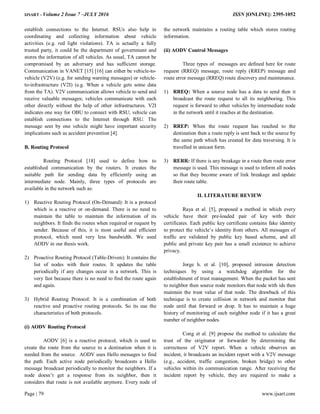 Security and Trust Management in VANET | PDF