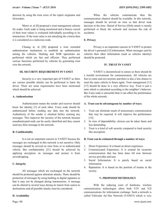 Security and Trust Management in VANET | PDF