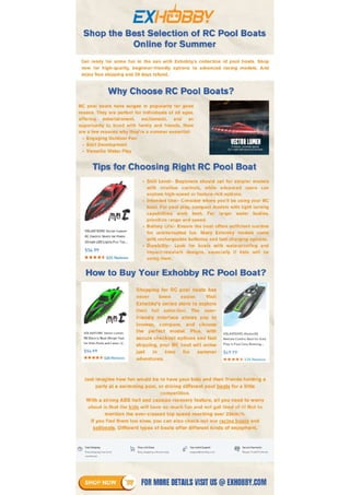 Discover Premium RC Model Boats at EXHOBBY Limited | PDF