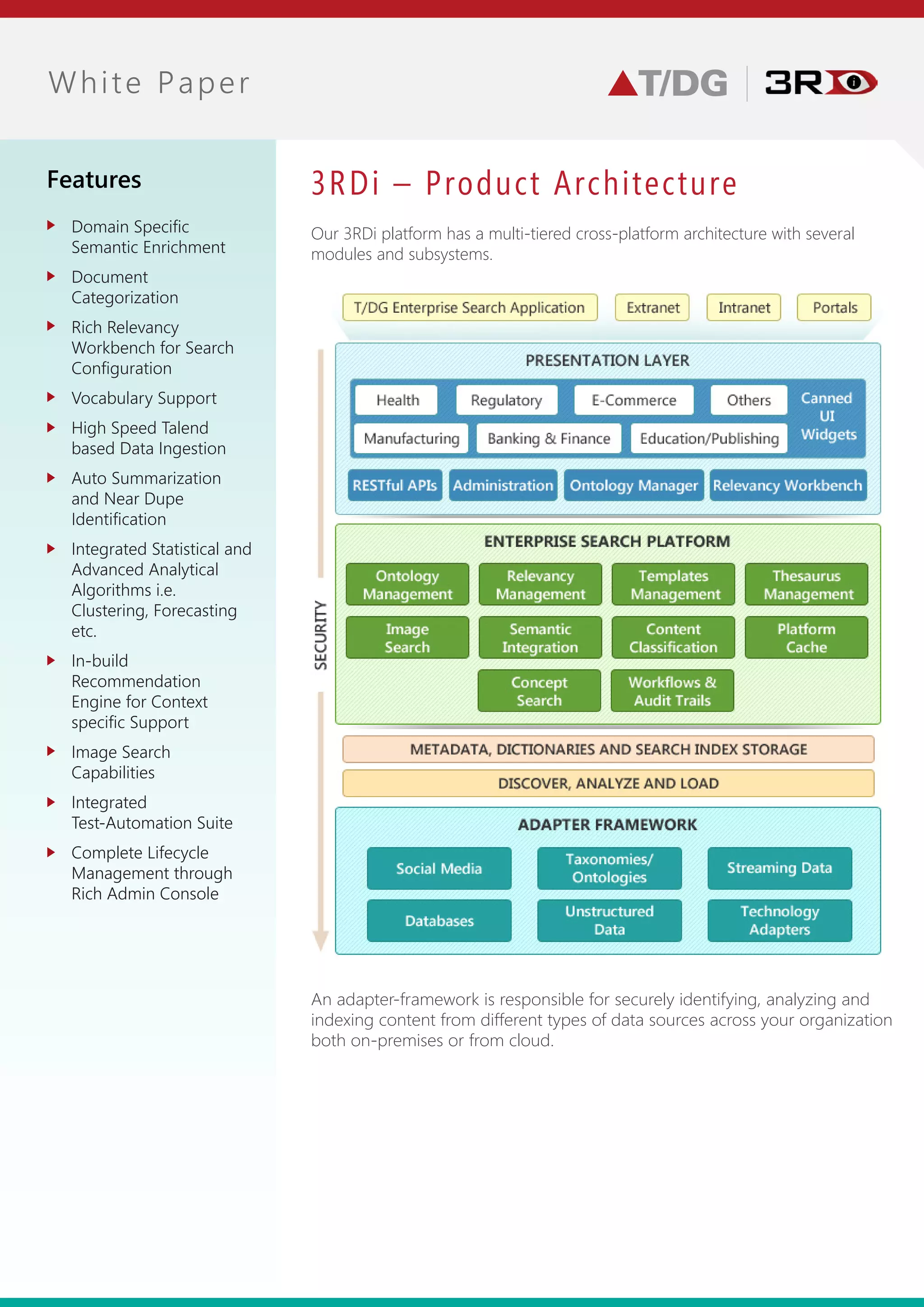 3RDi Platform for Enterprise Search, Discovery & Analytics | PDF