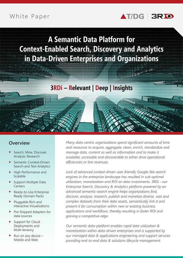 3RDi Platform for Enterprise Search, Discovery & Analytics | PDF