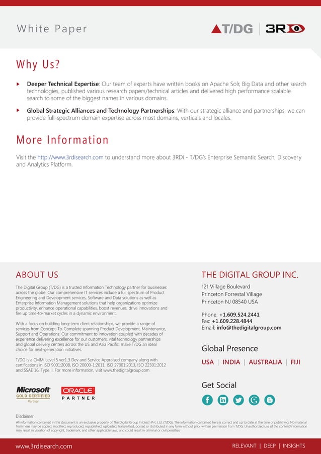 3RDi Platform for Enterprise Search, Discovery & Analytics | PDF