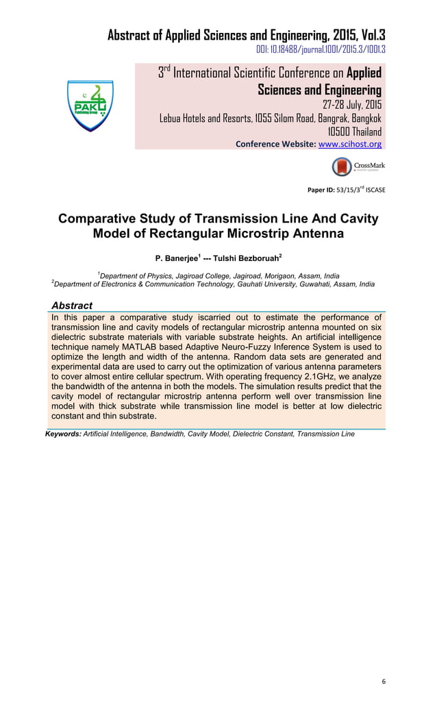 Comparative Study of Transmission Line And Cavity Model of Rectangular Microstrip Antenna | PDF