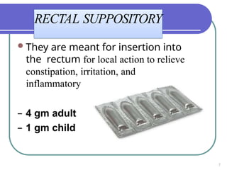 3rd lab suppositories (pharmaceutical technology) | PPT