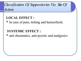 3rd lab suppositories (pharmaceutical technology) | PPT