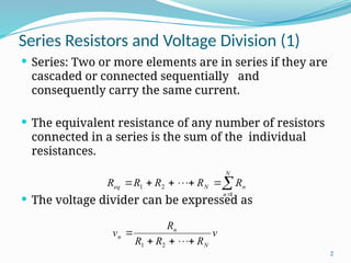 Current Division Voltage division Kirchoff laws | PPTX