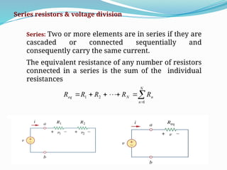 Current Division Voltage division Kirchoff laws | PPT