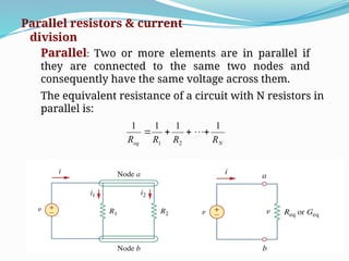 Current Division Voltage division Kirchoff laws | PPT