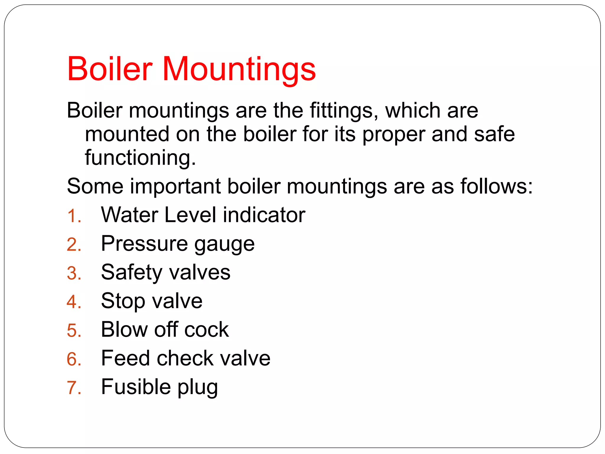 boiler mountings & Accessories | PPTX