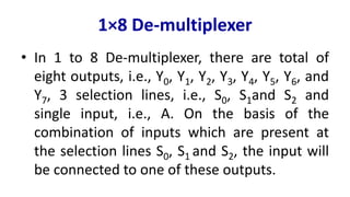 Multiplexer and demultiplexer for digital logic circuitpdf | PPT