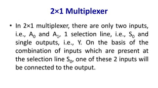 Multiplexer and demultiplexer for digital logic circuitpdf | PDF