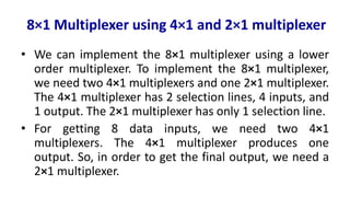 Multiplexer and demultiplexer for digital logic circuitpdf | PDF