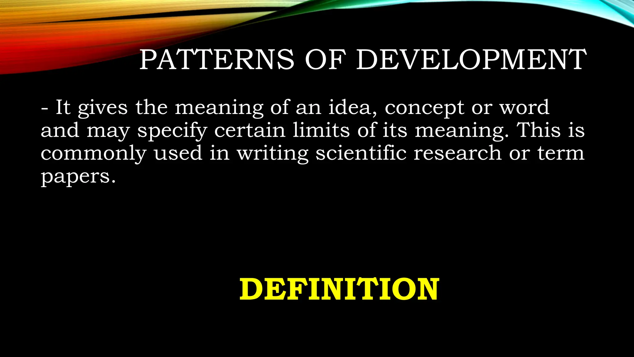 Reading and Writing-Patterns of Development | PPTX