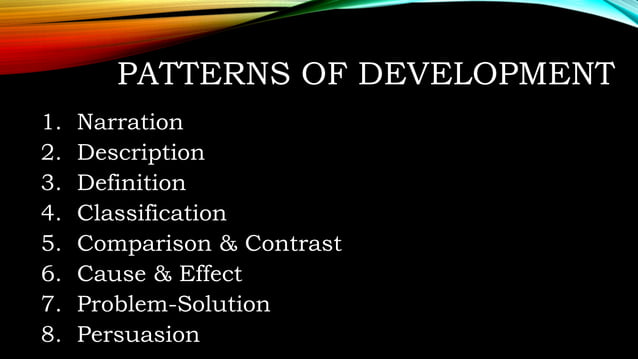 Reading and Writing-Patterns of Development | PPTX