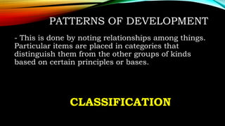Reading and Writing-Patterns of Development | PPTX