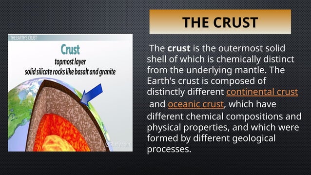 1-LAYERS OF THE EARTH -CRUST MANTLE, CORE | PPT