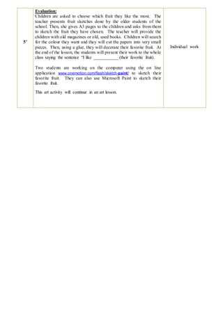 3rd lesson plan fruits niki papaeftsthiou | DOCX