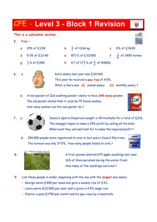 3rd level block 1 revision & solutions | PDF | Computer Software and ...