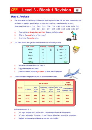 3rd level block 1 revision & solutions | PDF | Computer Software and ...