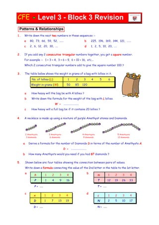 3rd level block 3 revision & solutions | PDF