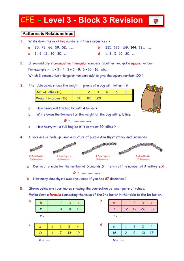 3rd level block 3 revision & solutions | PDF