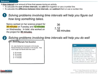 3rd ma md_1.2_solve_problems_add_subtract_time_intervals_dw_ccss | PPT