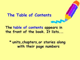 3rd Parts Of A Book Part 2 | PPT